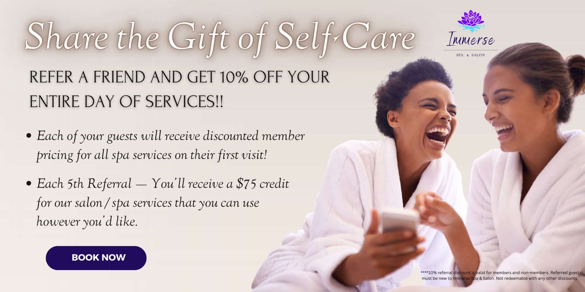 Referral Program - Immerse SPA & SALON